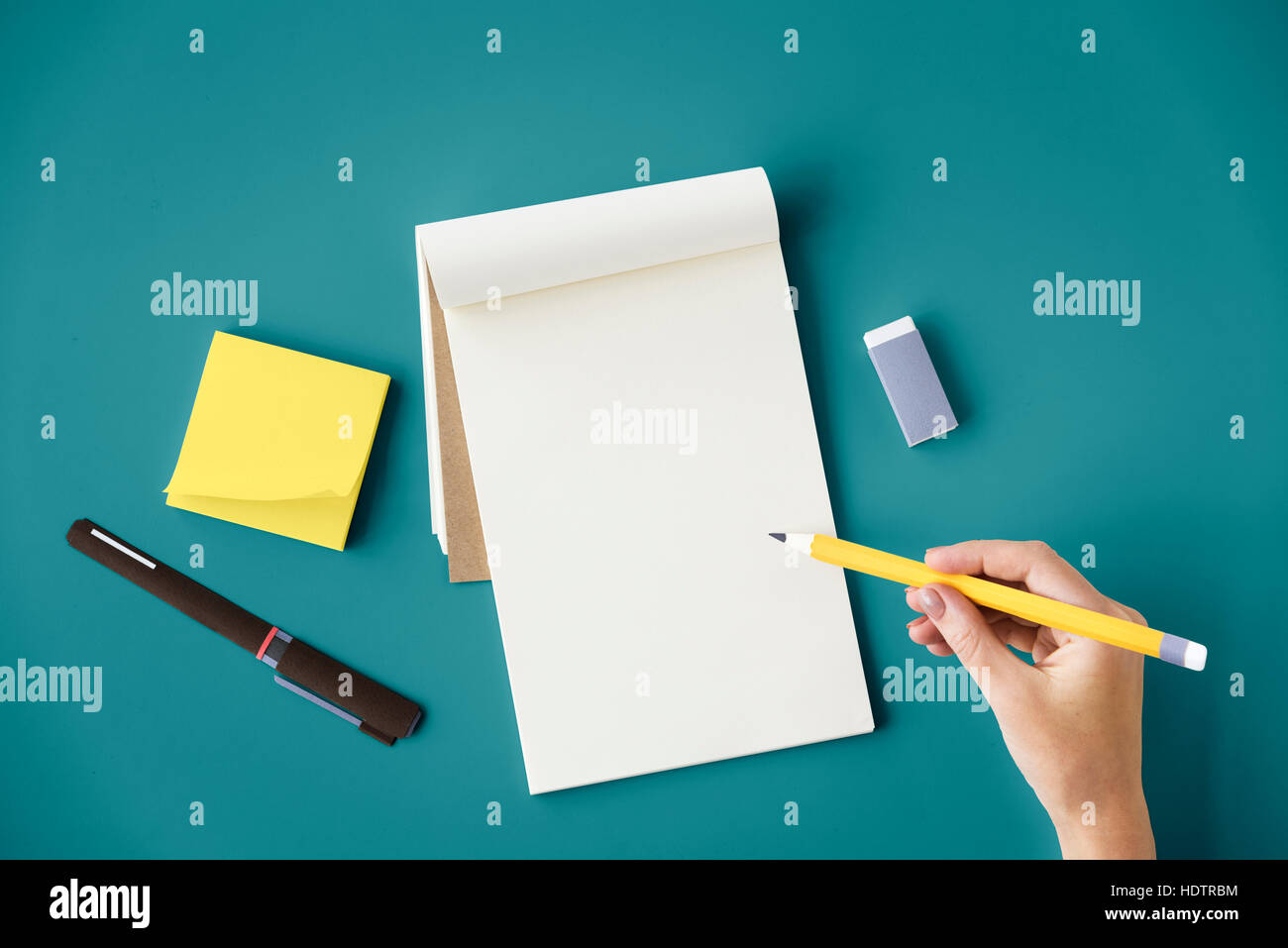 Blank Mockup Empty Page Diary Copy Space Concept Stock Photo - Alamy