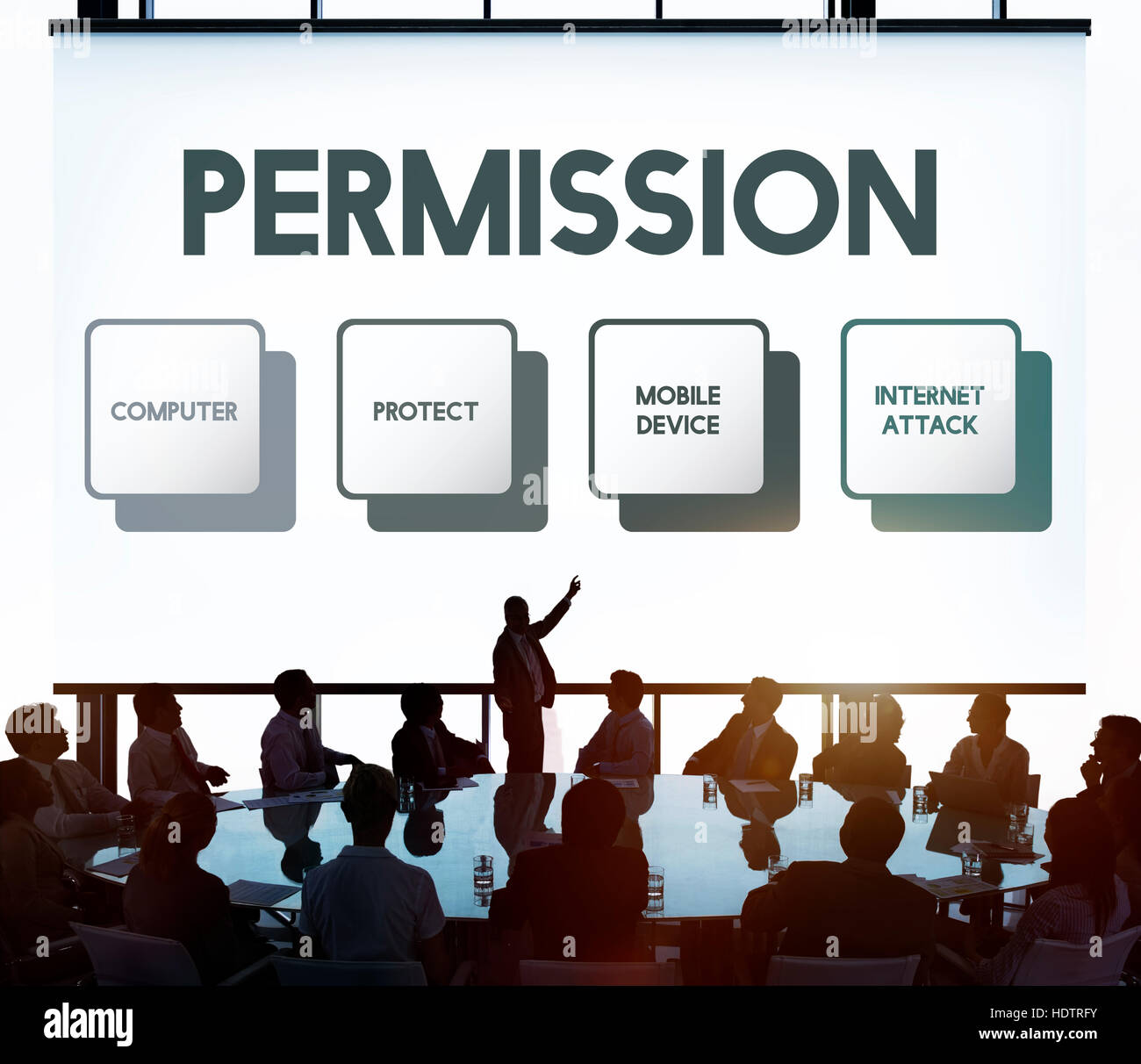 Authorization Permission Network Security System Concept Stock Photo ...