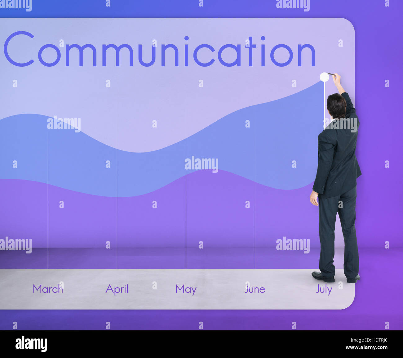 Connection Technology Monthly Graph Stock Photo - Alamy
