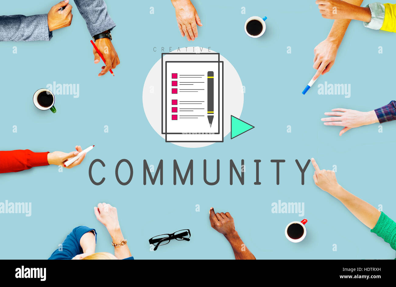 Blog Community Communication Connection Concept Stock Photo - Alamy