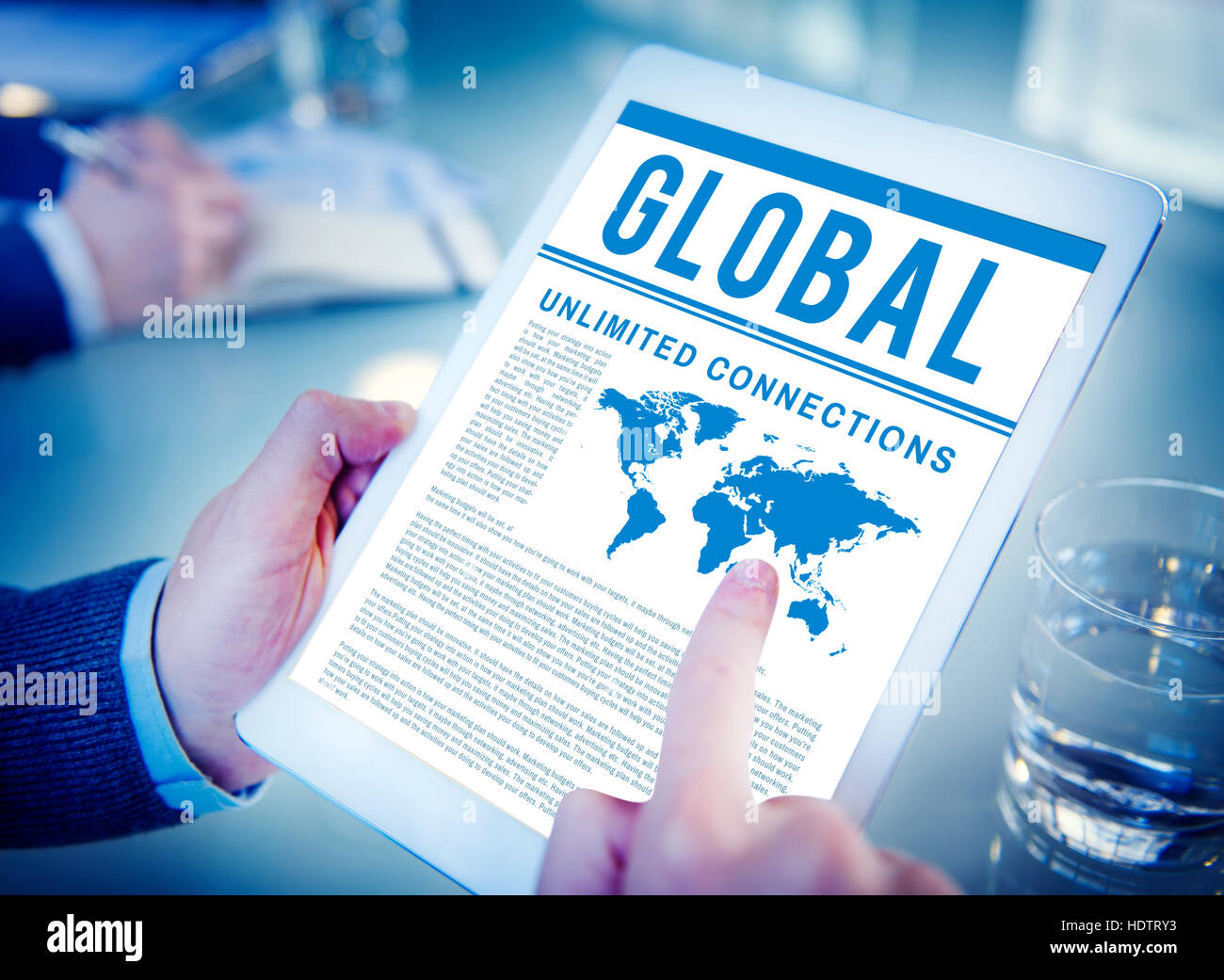 Global Communications Connection Social Networking World Map Concept ...