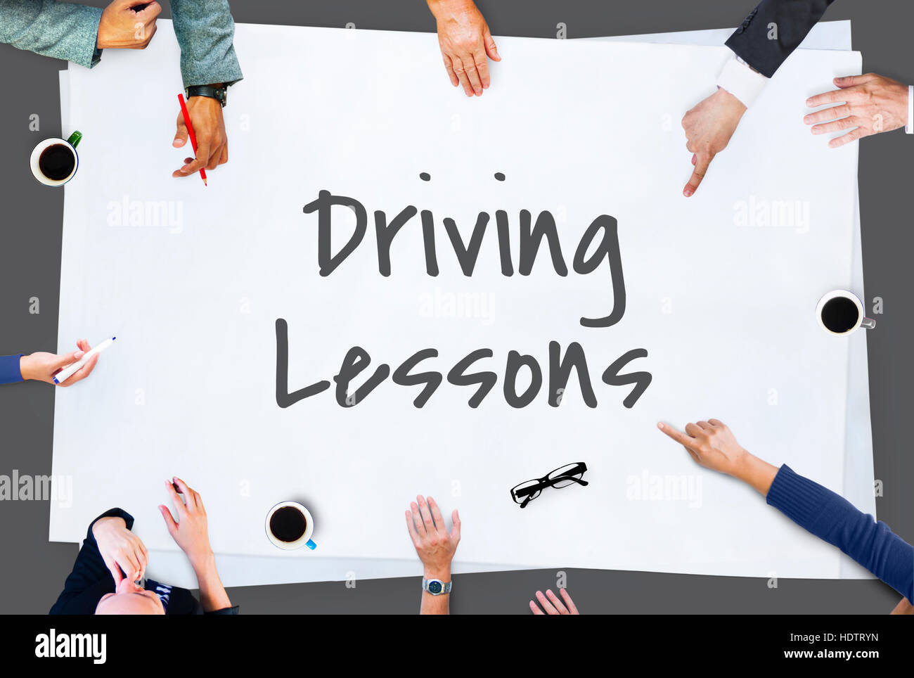 Driving Lessons Driver's License Transportation Concept Stock Photo - Alamy