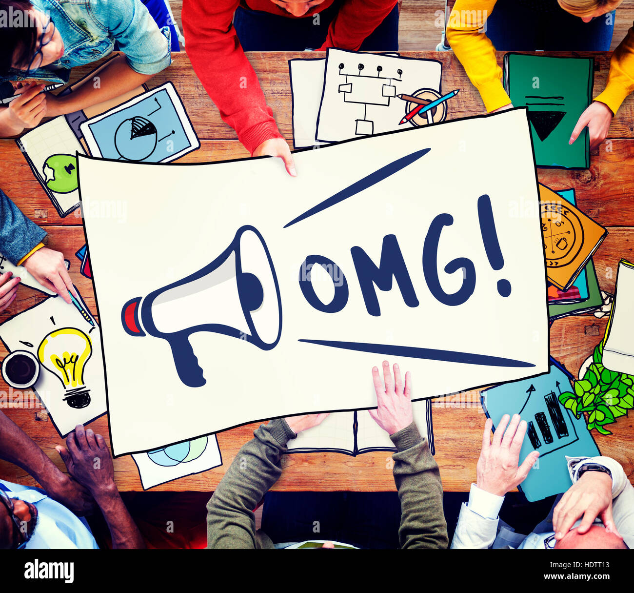 Wow Oops Cool Nice Omg Gosh Amazed Surprise Concept Stock Photo - Alamy