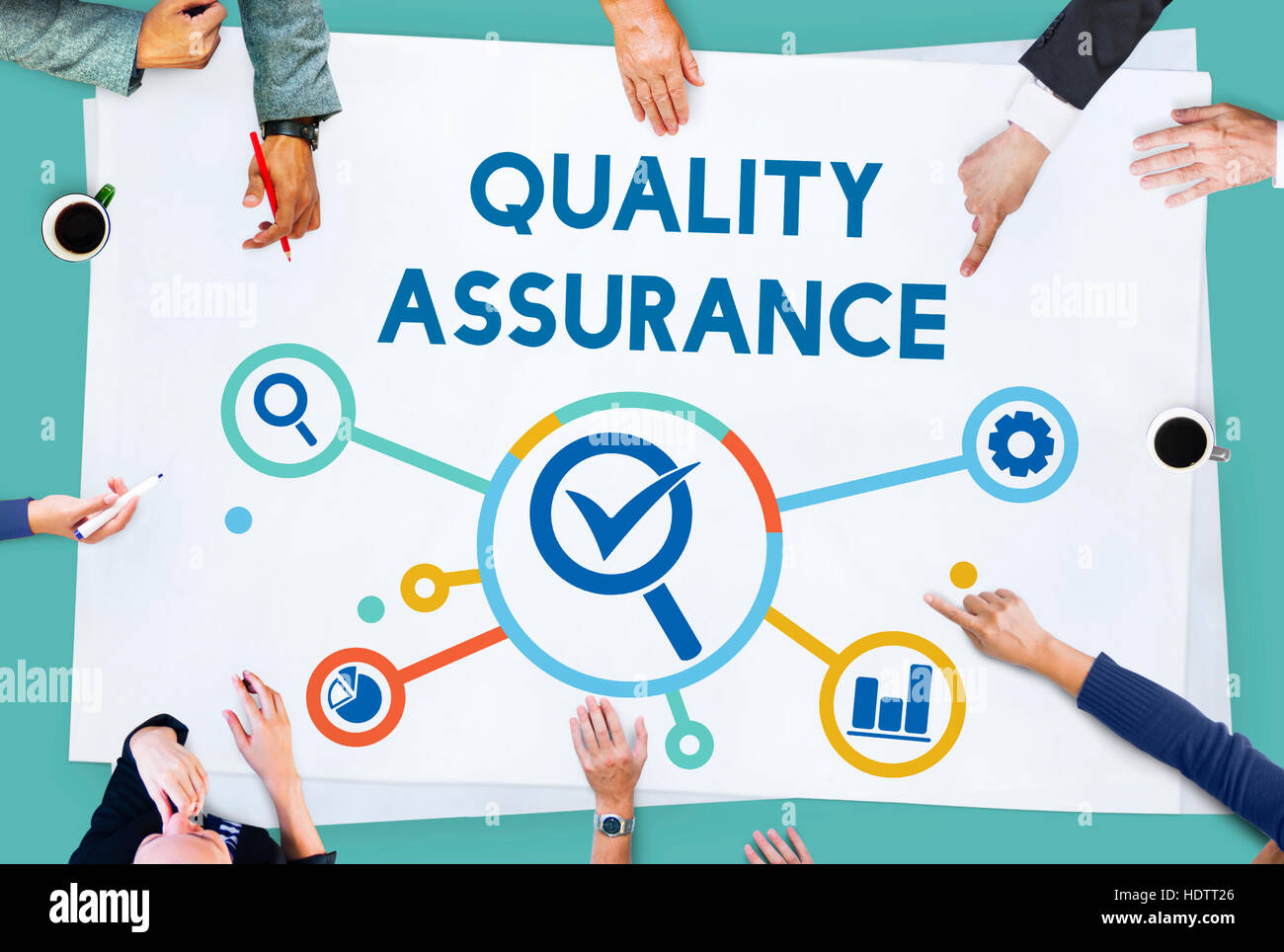 Quality Management Check Icon Concept Stock Photo - Alamy