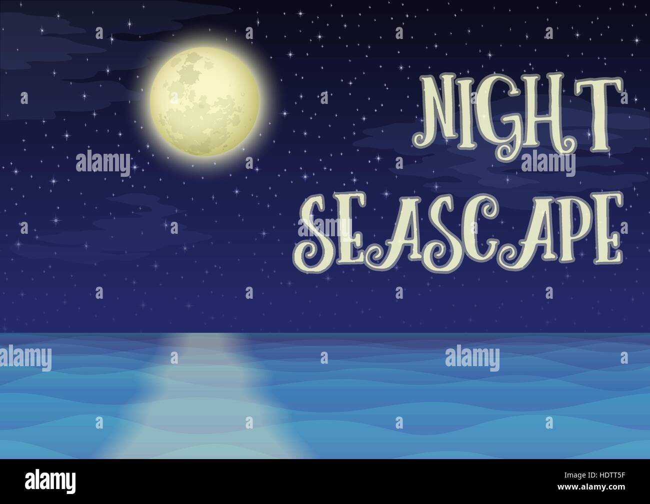 Sea moon reflection Stock Vector Images - Alamy