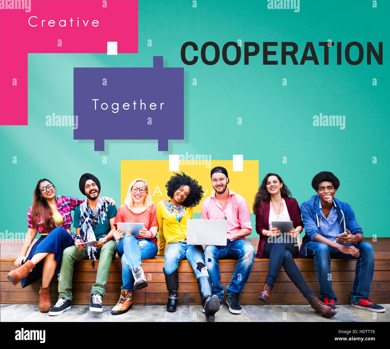 Achievement Teamwork Creative Together Collaboration Graphic Concept ...