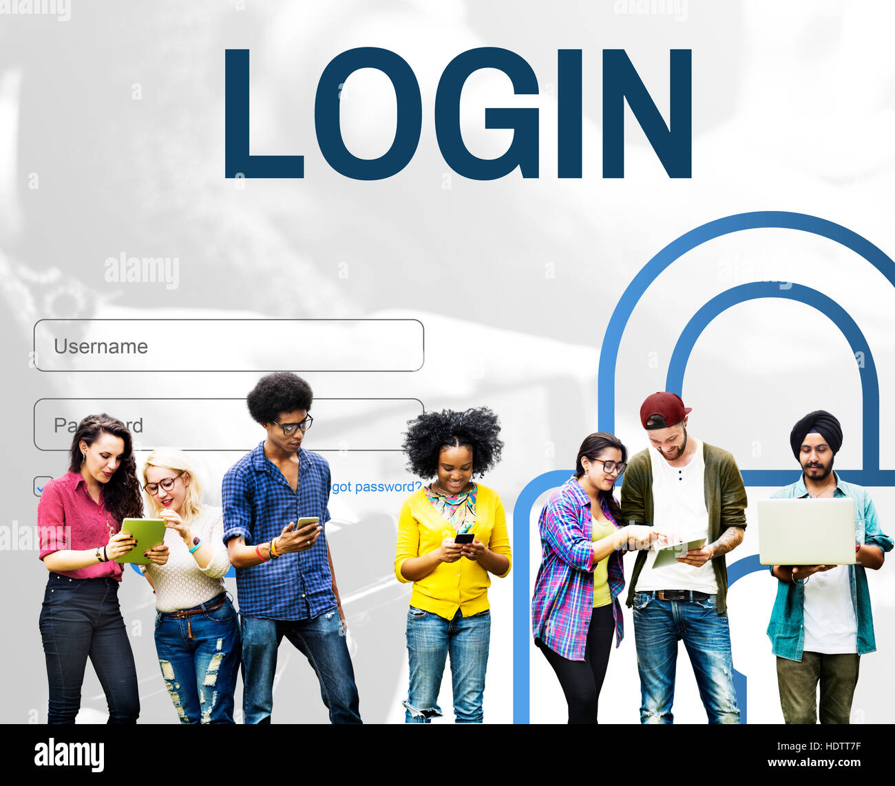 Log In User Password Register Concept Stock Photo - Alamy