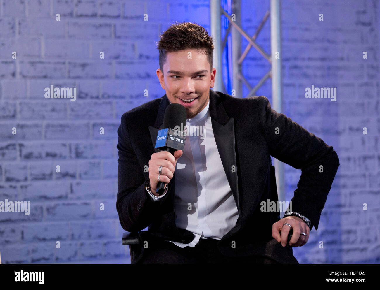 X Factor winner Matt Terry speaking at an AOL BUILD series event at AOL ...
