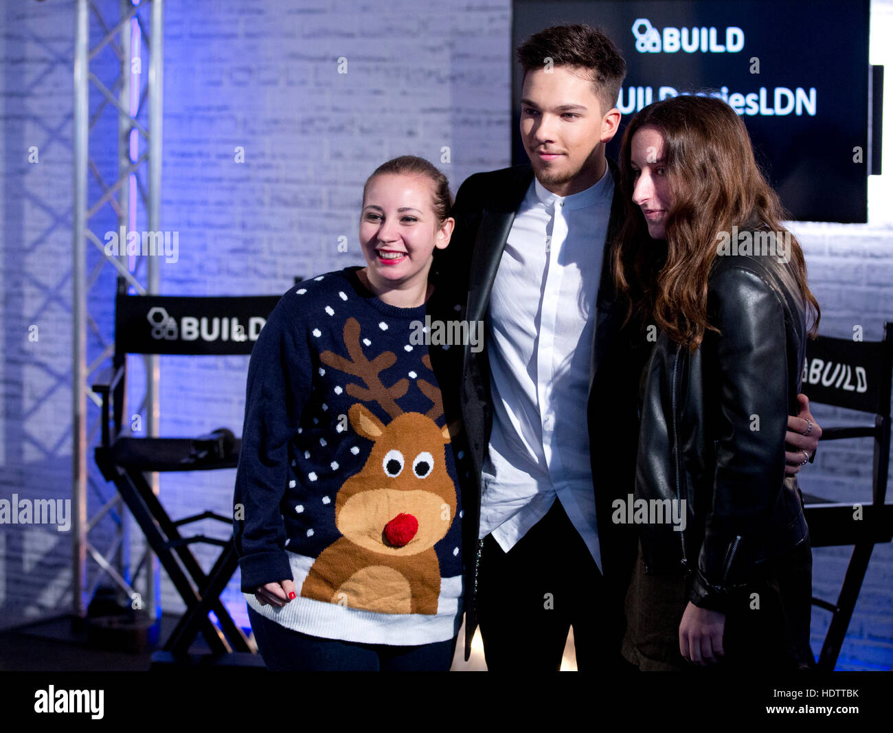 X Factor winner Matt Terry with fans at an AOL BUILD series event at ...
