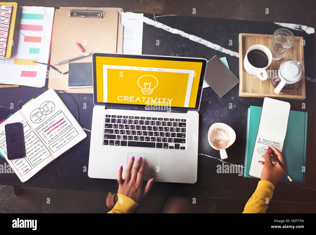 Ideas Creation Design Inspiration Vision Concept Stock Photo - Alamy