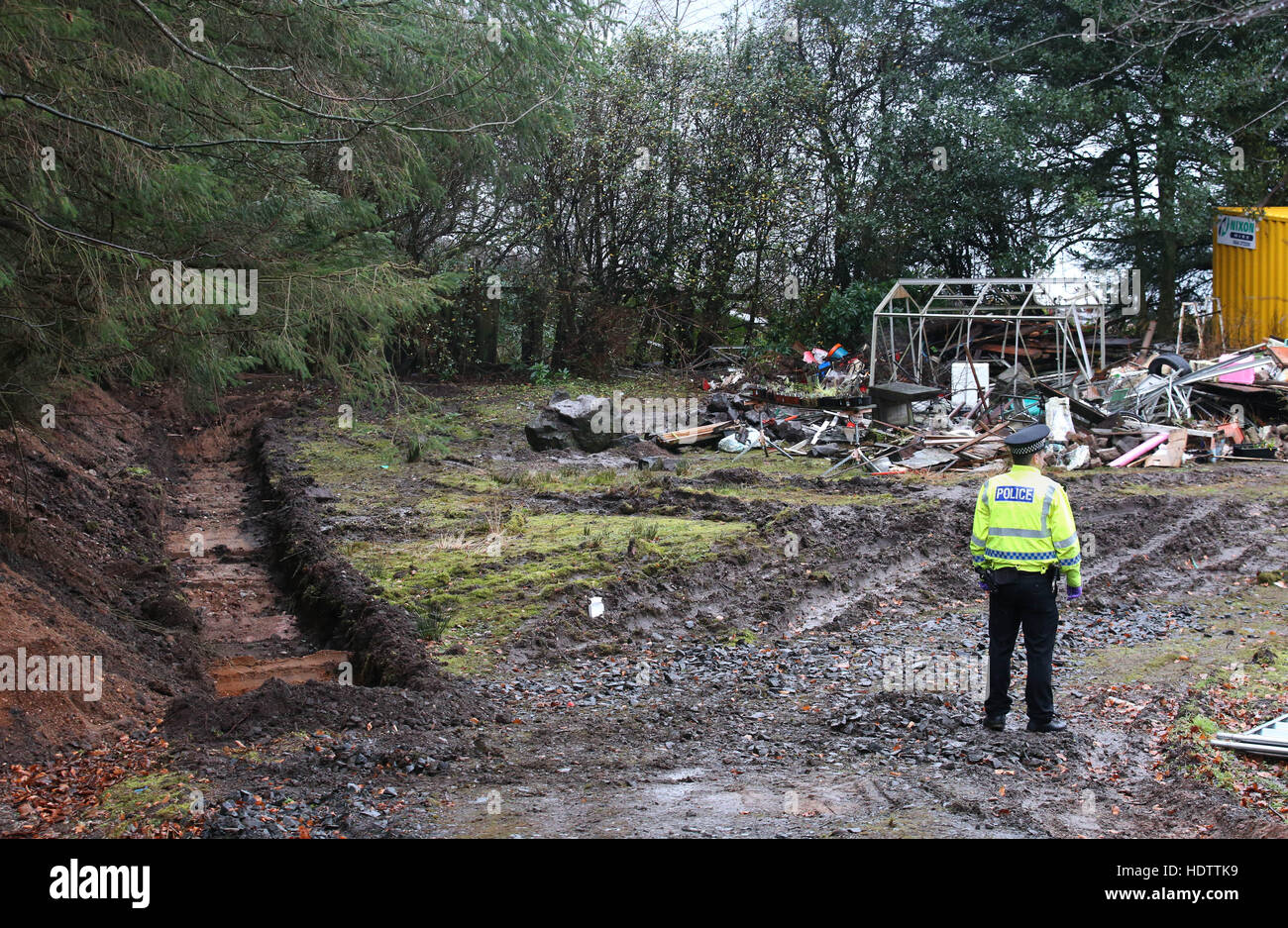 Police search a cottage and its grounds where Margaret Fleming lived in ...