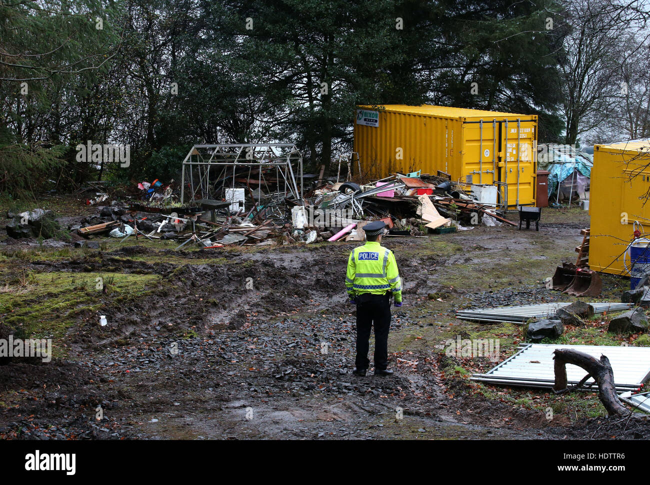 Police search a cottage and its grounds where Margaret Fleming lived in ...