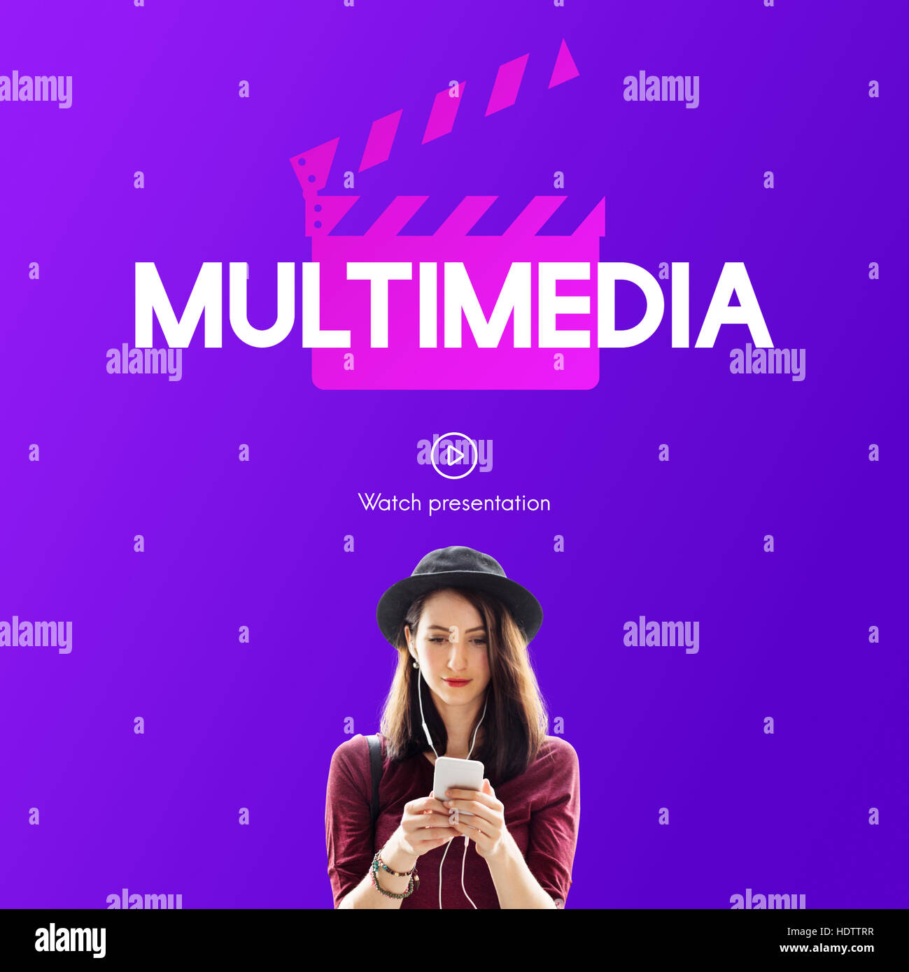 Media Movie Entertainment Graphic Concept Stock Photo - Alamy