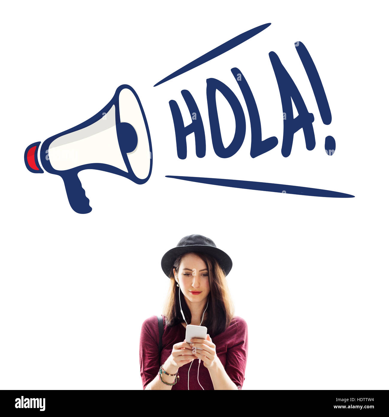 Bonjour ciao hola hello hi hi-res stock photography and images - Alamy