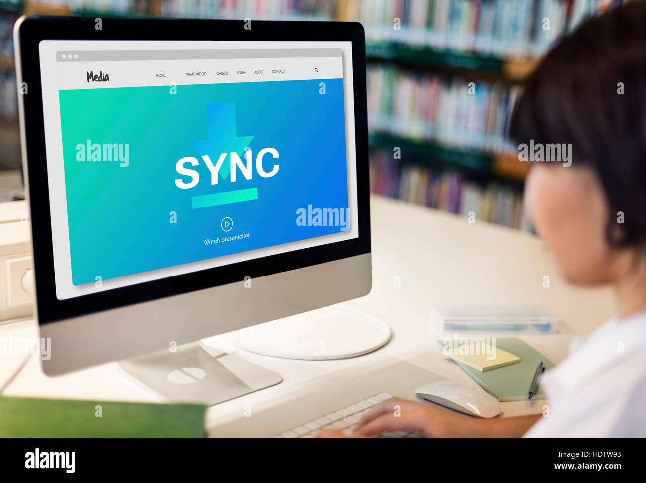 Data Storage Sync Technology Concept Stock Photo - Alamy