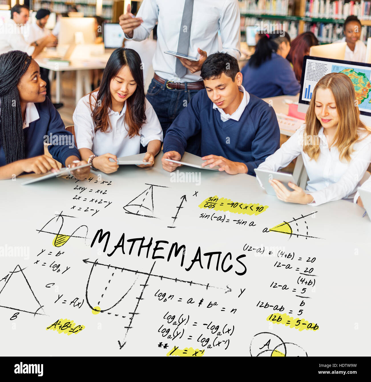 Methematics Math Algebra Calculus Numbers Concept Stock Photo - Alamy