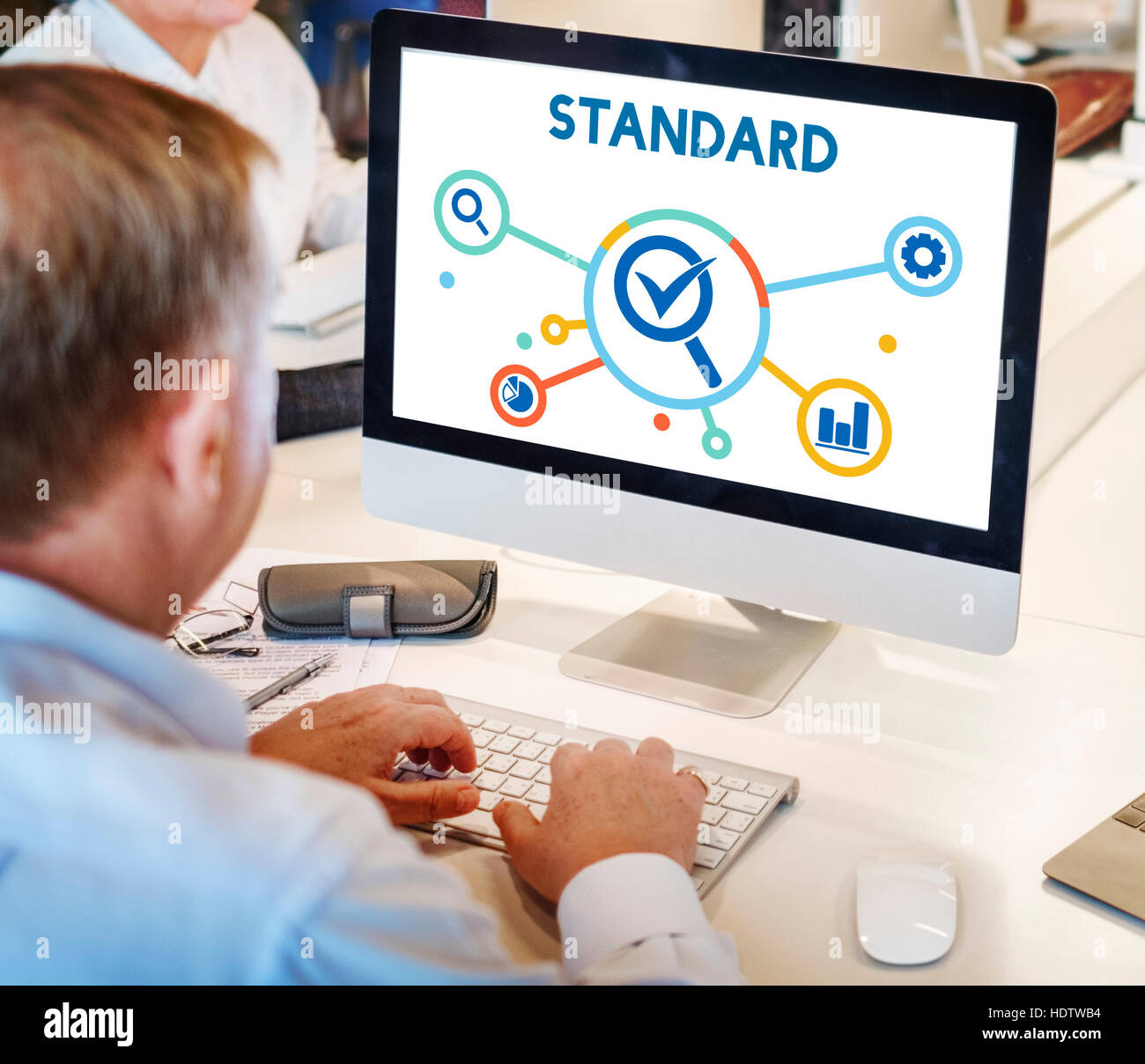 Quality Management Check Icon Concept Stock Photo - Alamy