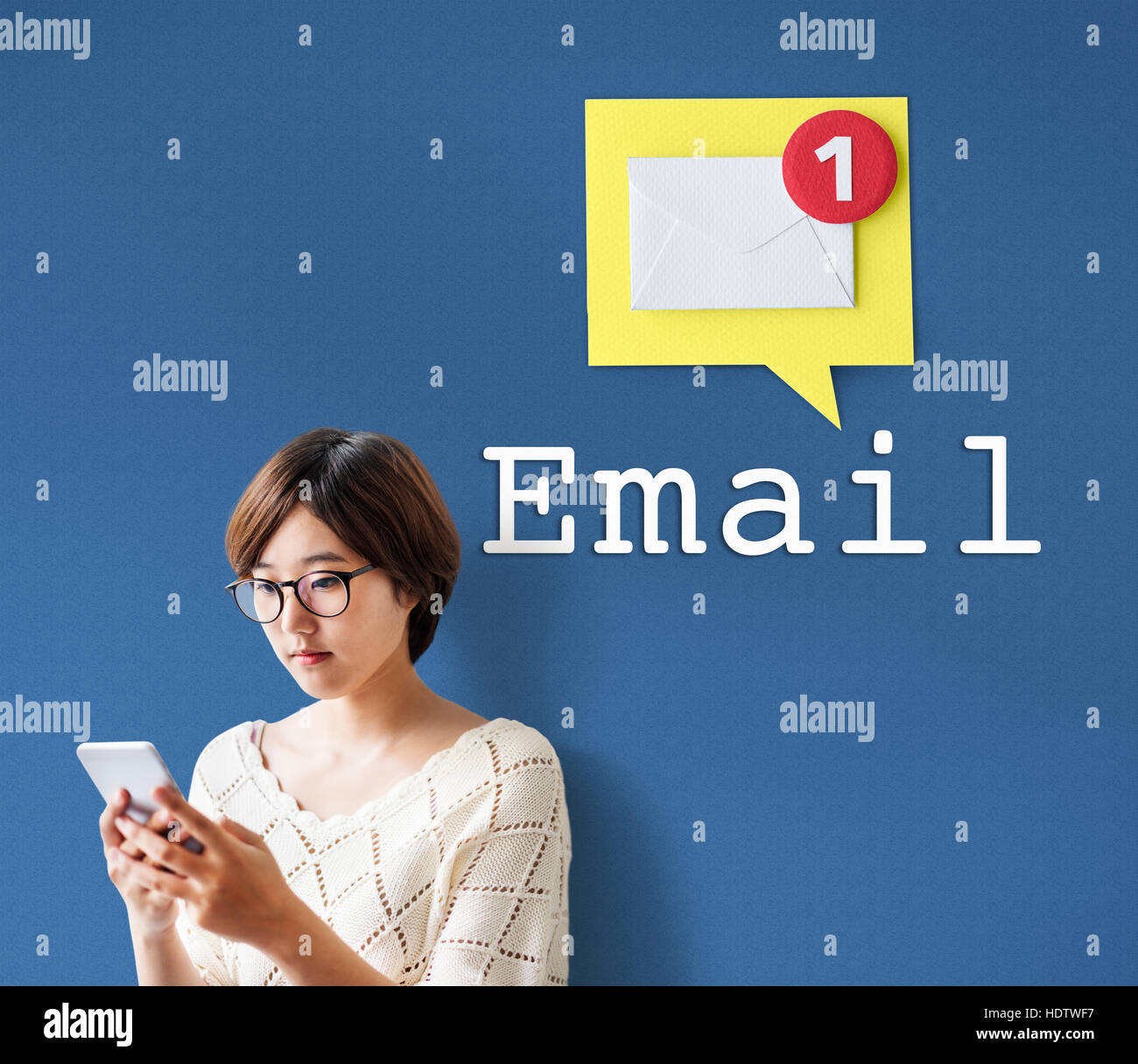 Email Conversation New Message Concept Stock Photo - Alamy