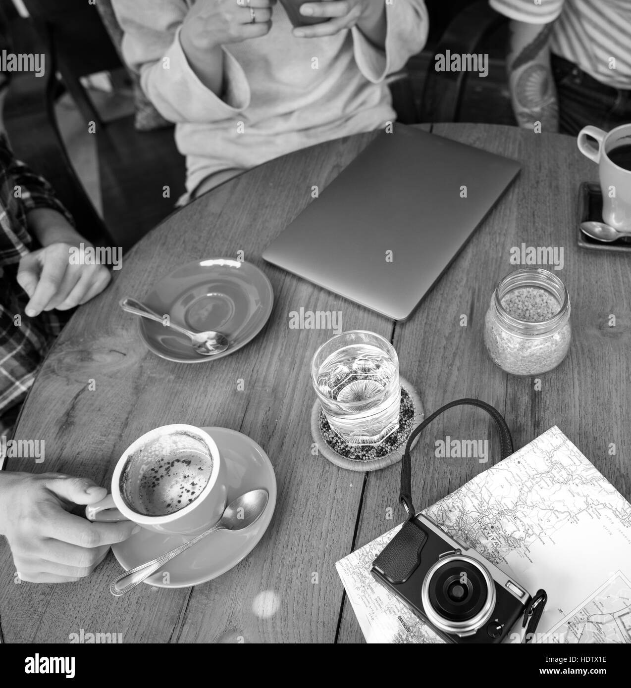 Group picture with cup Black and White Stock Photos & Images - Alamy