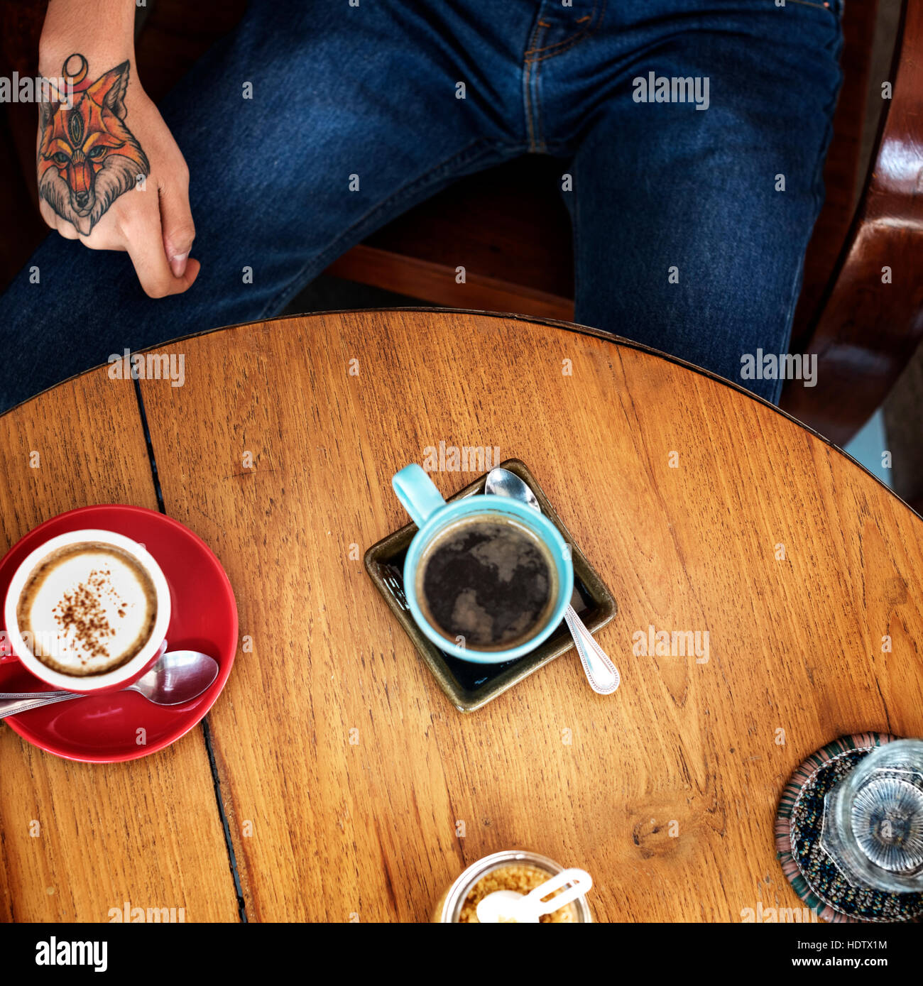Young Person Drinking Coffee Concept Stock Photo - Alamy