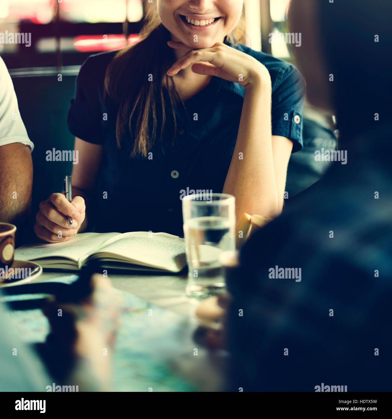 Group Of People Drinking Coffee Concept Stock Photo - Alamy