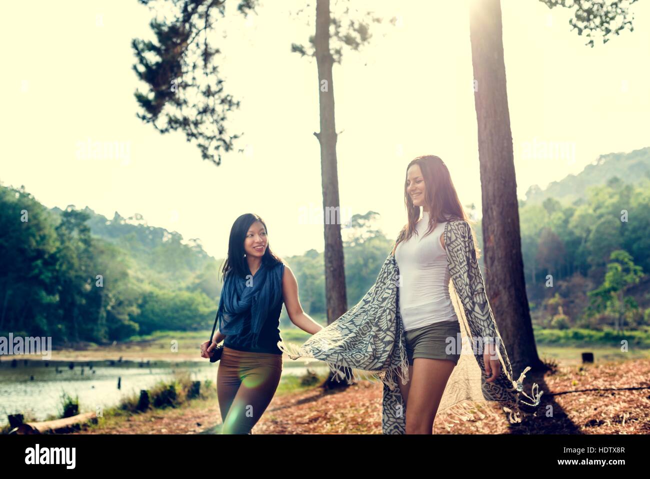 Girl Friends Exploring Outdoors Concept Stock Photo - Alamy Girl Friends Exploring Outdoors Concept Stock Photo - Alamy