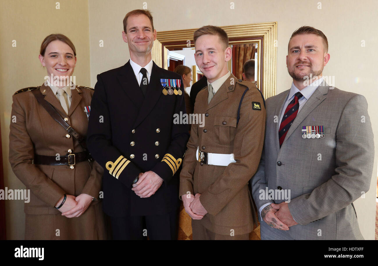 (Left to right) Captain Hannah Winterbourne, Commodore Mark Vartan ...