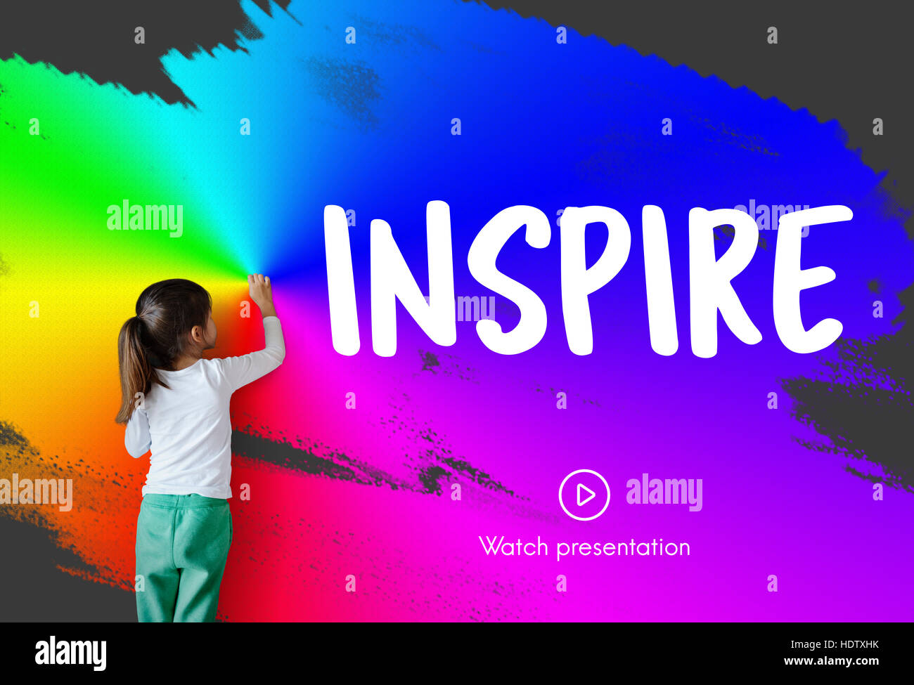 Inspire Believe Dream Create Concept Stock Photo - Alamy