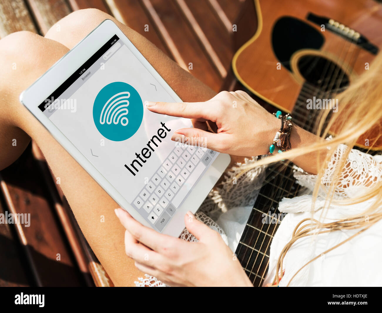 Connecting Internet Network Wifi Concept Stock Photo - Alamy
