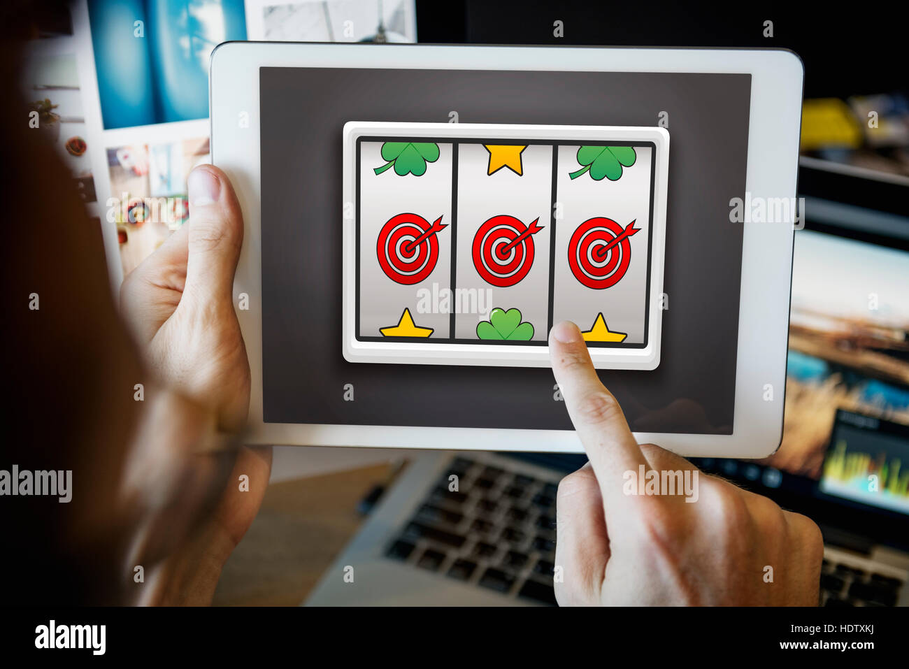 Lotto Slot Machine Jackpot Win Concept Stock Photo - Alamy