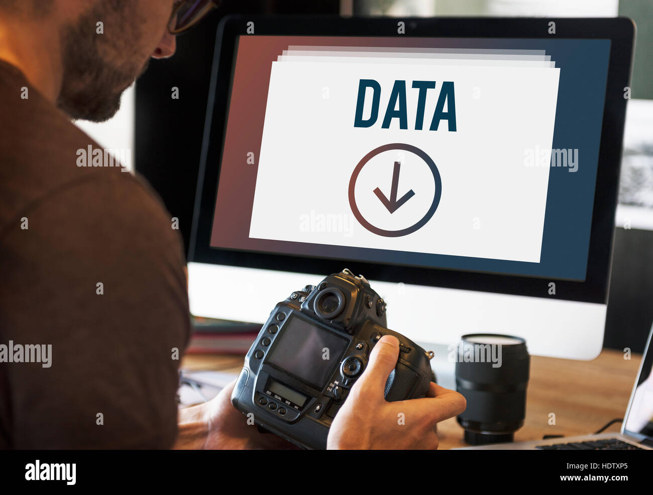 Storage Data Information Download Concept Stock Photo - Alamy