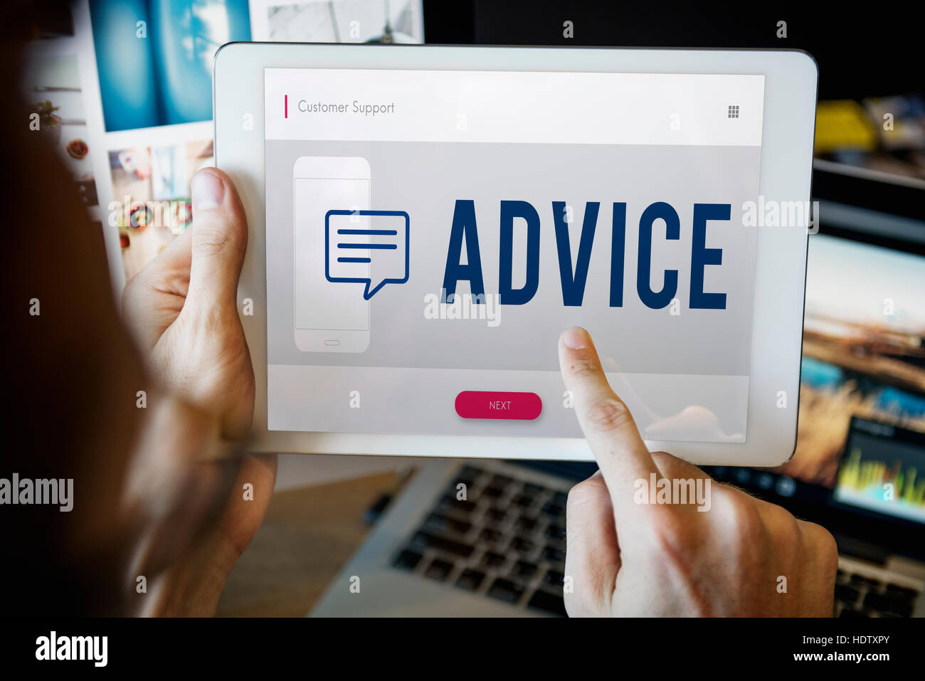 Advice Assist Coaching Consult Guide Concept Stock Photo - Alamy