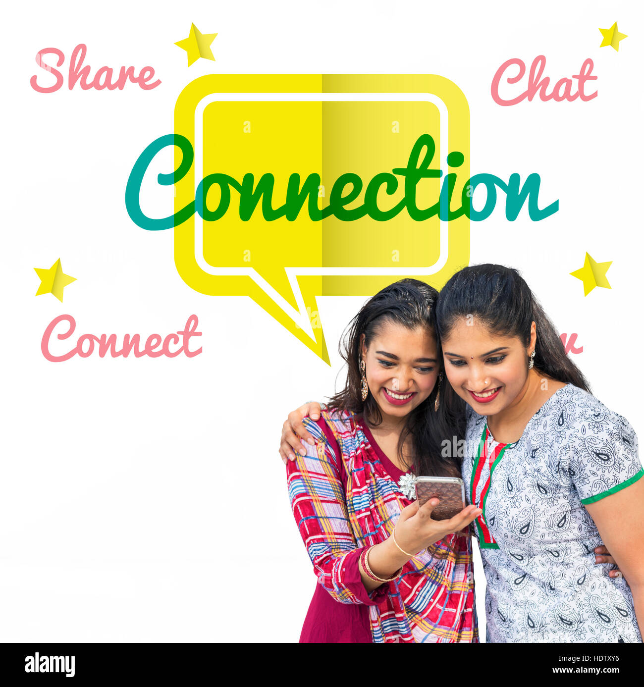 Communication Connection Social Media Concept Stock Photo - Alamy