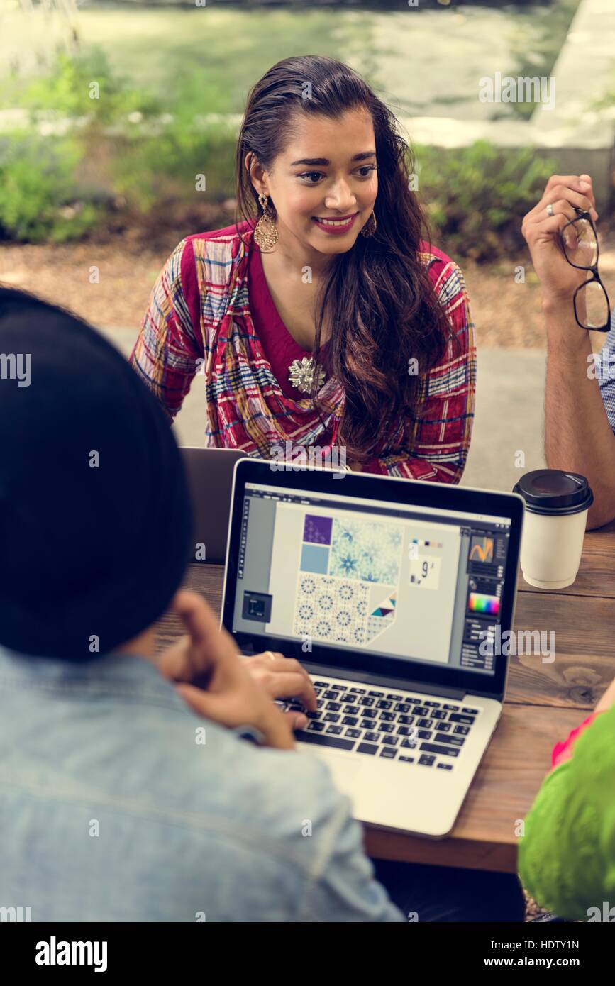 Indian Community Togetherness Technology Concept Stock Photo - Alamy