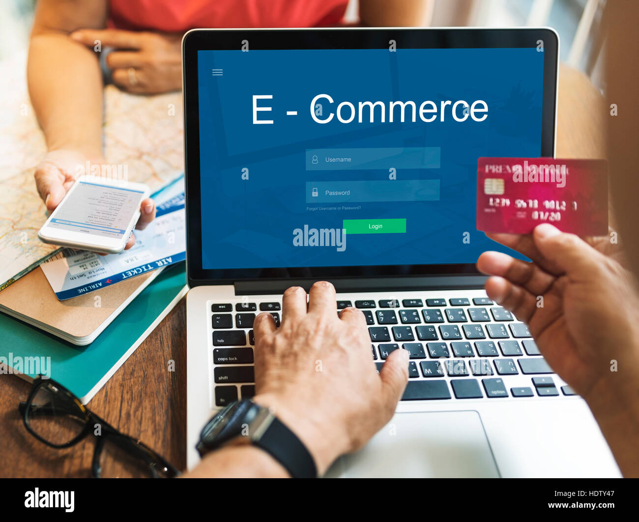E-Commerce Internet Banking Online Payment Concept Stock Photo - Alamy