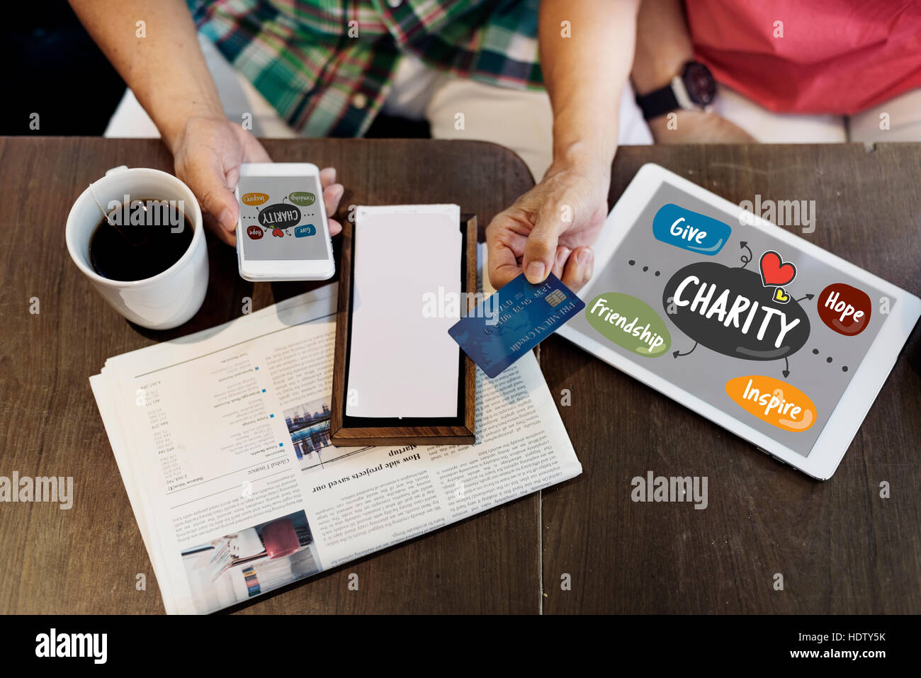Charity Give Friendship Hope Inspire Aid Donate Concept Stock Photo - Alamy