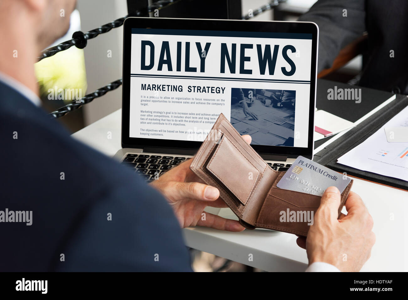 Daily News Journal Update Information is Power Concept Stock Photo - Alamy