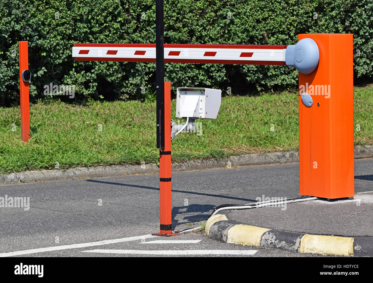 Gate of the parking lot Stock Photo - Alamy