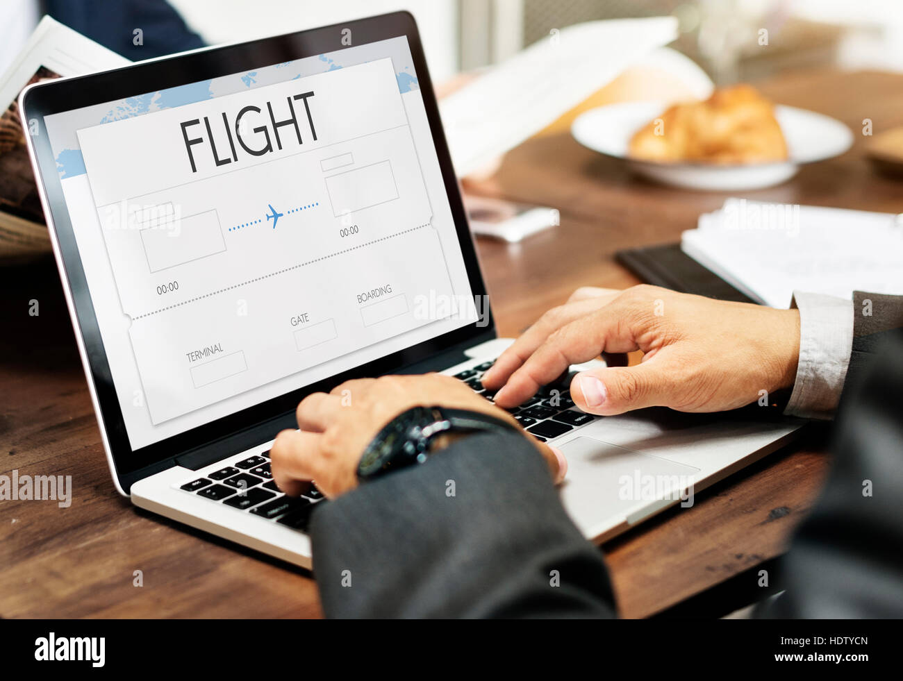 Online Flight Booking Interface Concept Stock Photo - Alamy