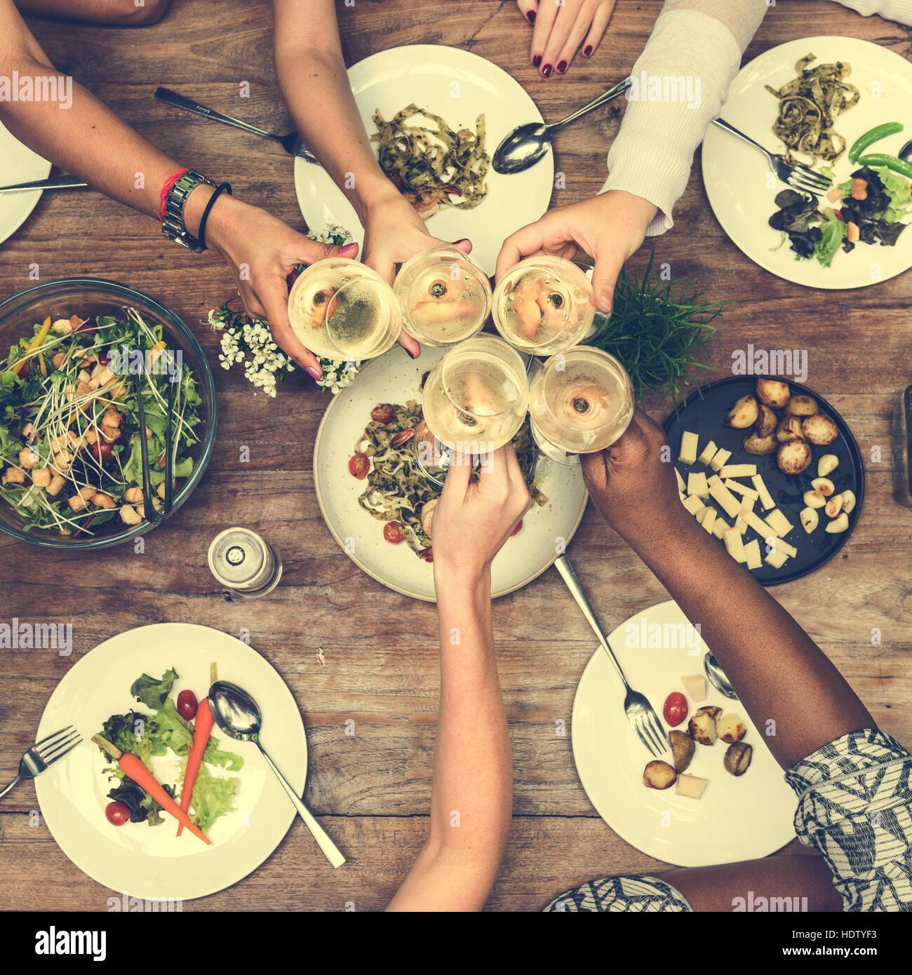 Women Communication Dinner Together Concept Stock Photo - Alamy