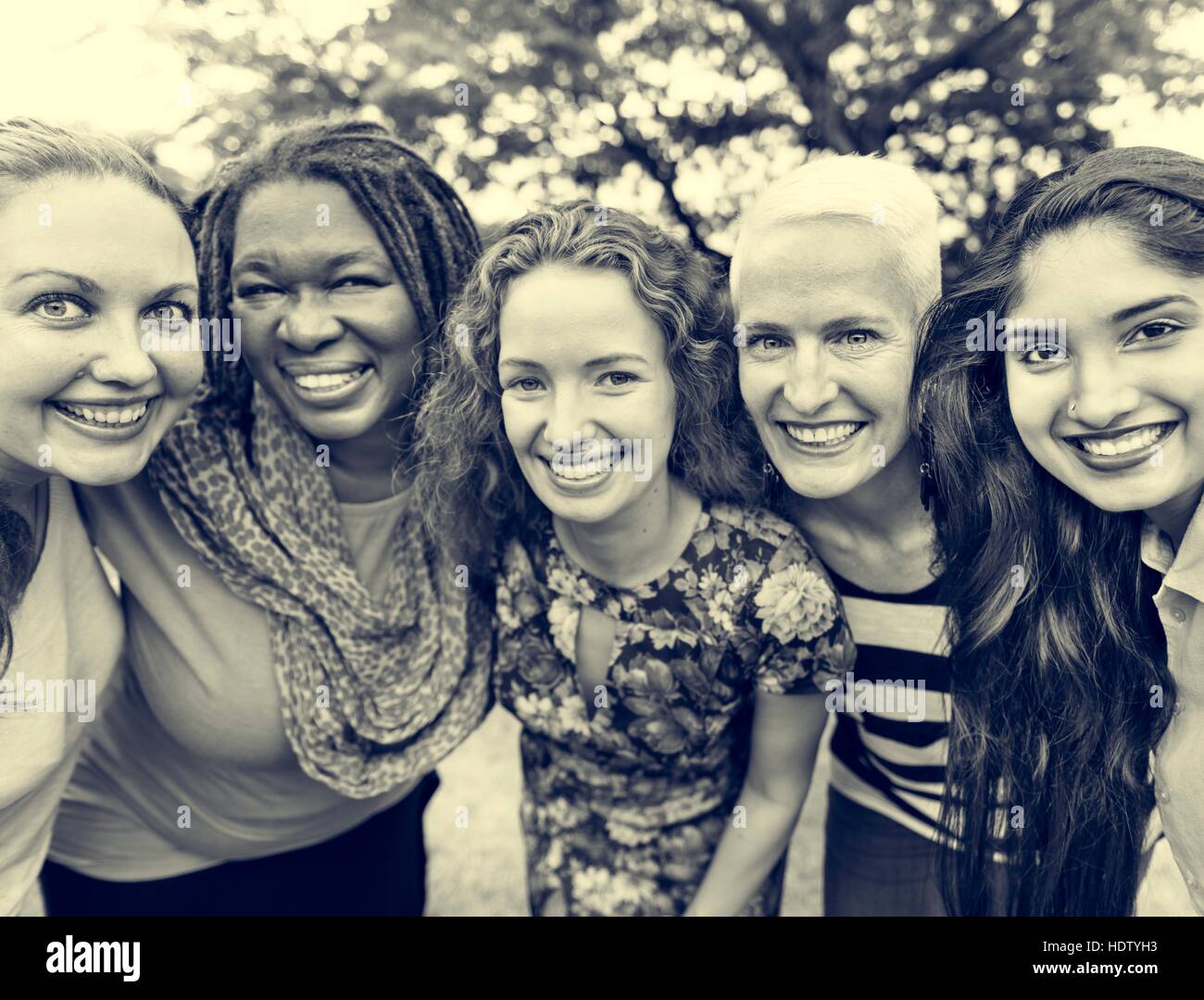 Group of Women Socialize Teamwork Happiness Concept Stock Photo - Alamy
