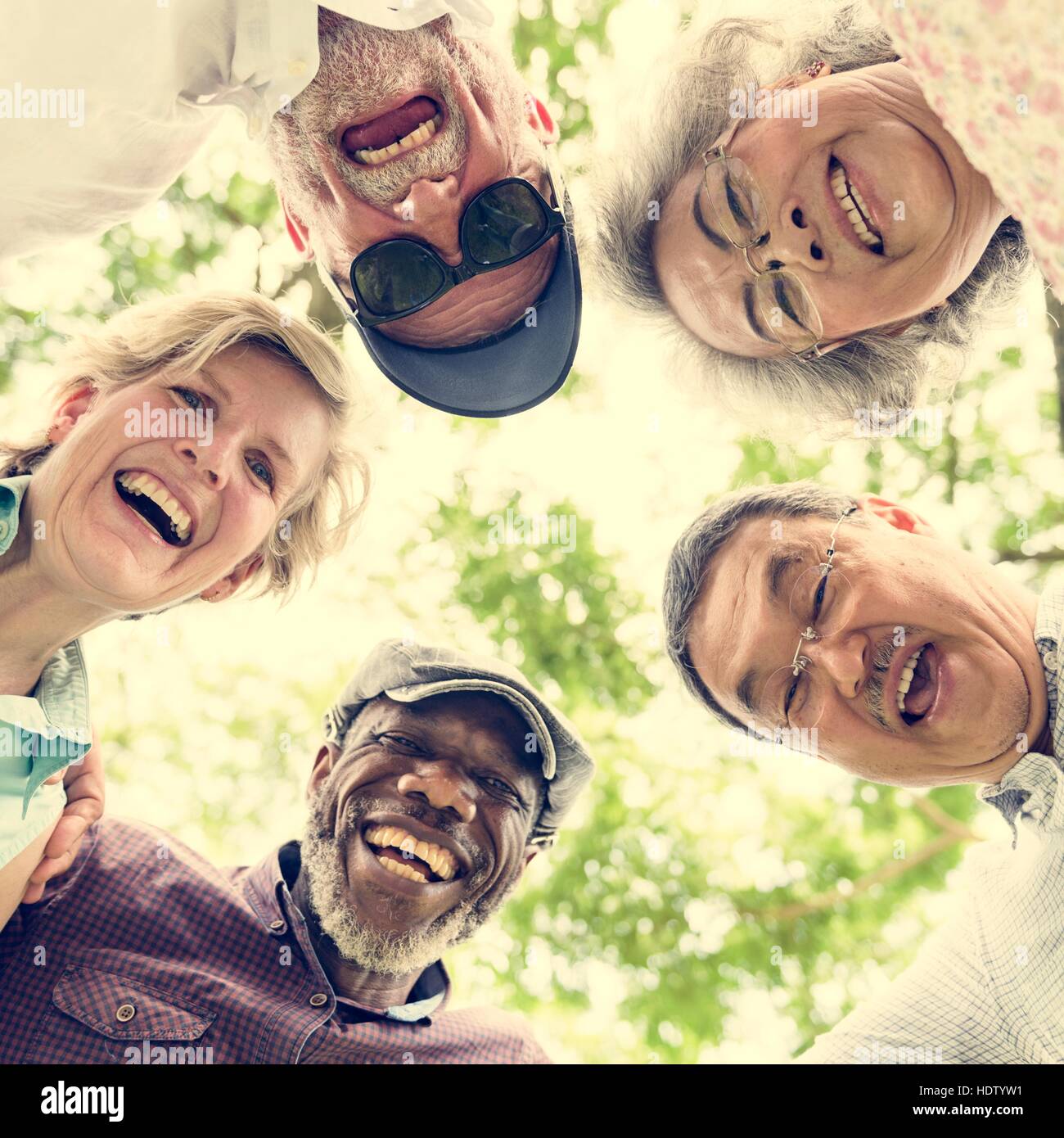 Group of Senior Retirement Friends Happiness Concept Stock Photo - Alamy