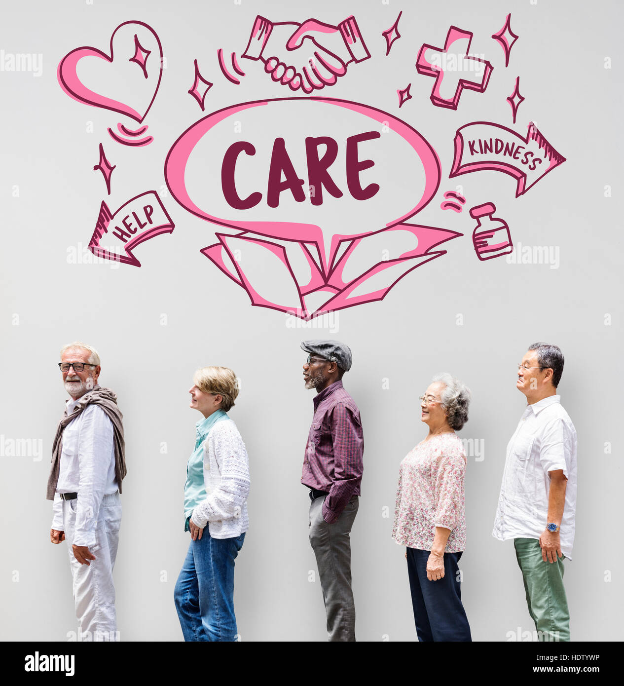 Care Help Secured Service Attend Protect Concept Stock Photo - Alamy