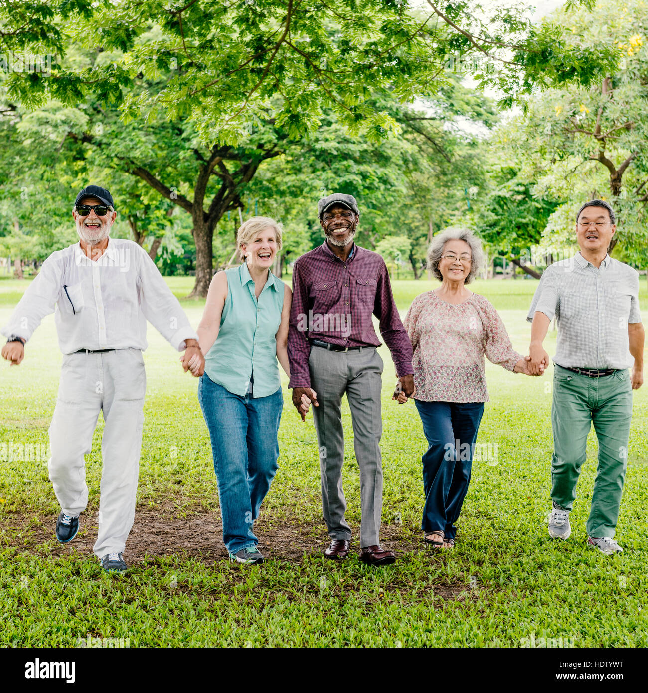 Group of Senior Retirement Friends Happiness Concept Stock Photo - Alamy