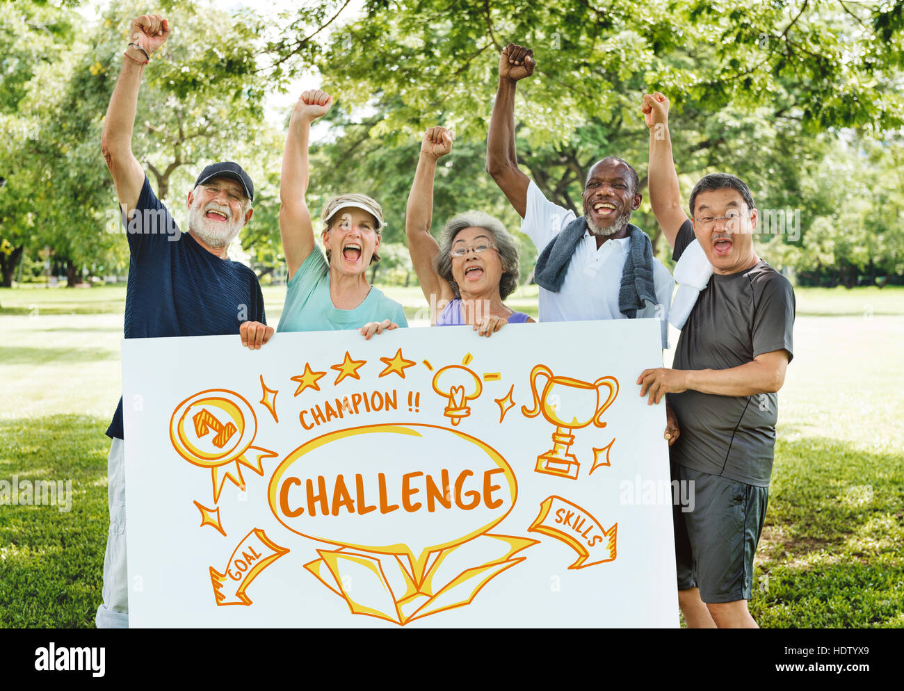Challenge Goal Target Trial Skill Test Trophy Concept Stock Photo - Alamy
