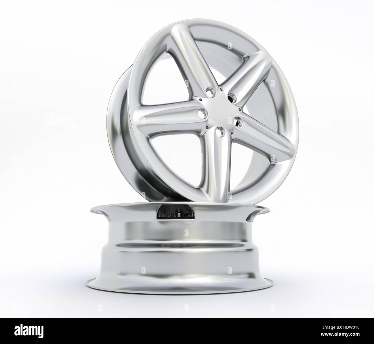 Aluminum wheel image high quality - 3D rendering Stock Photo - Alamy
