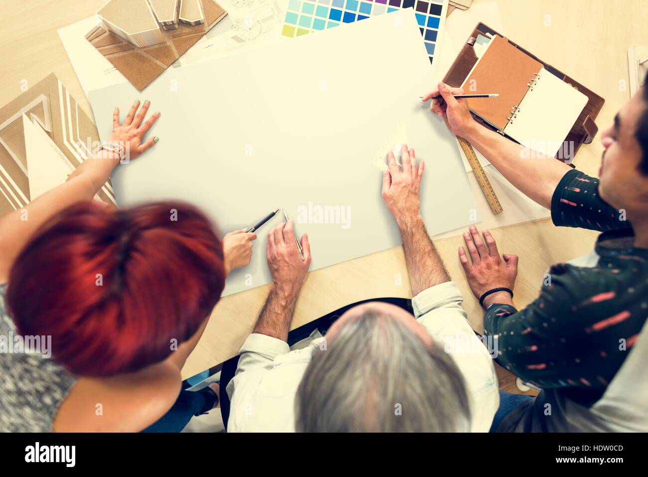 Architect blank blueprint hi-res stock photography and images - Alamy