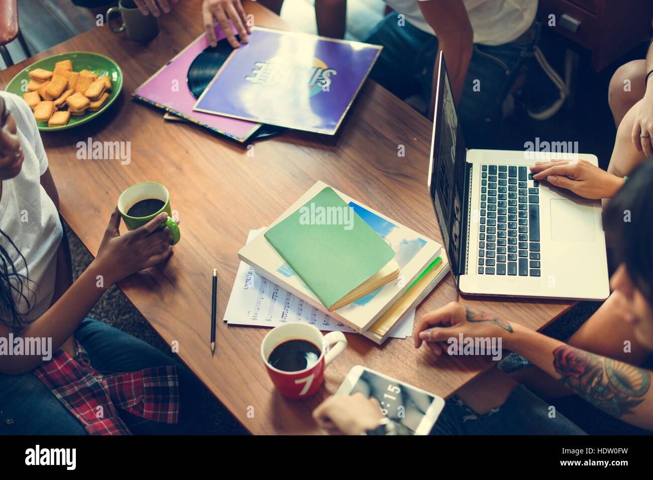 Diverse Group People Doing Project Concept Stock Photo - Alamy