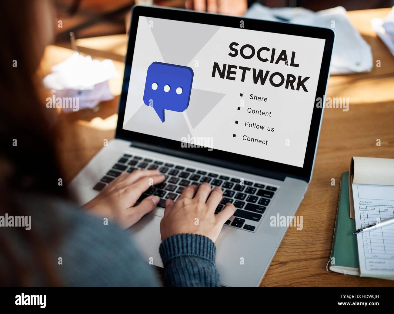 Social Network Communication Connection Concept Stock Photo - Alamy