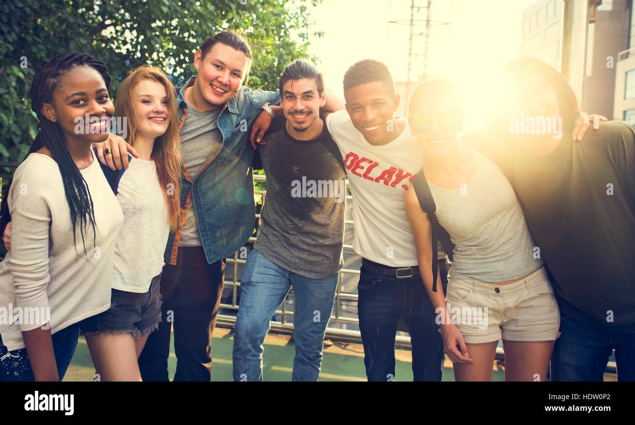 People Friendship Togetherness Huddle Team Unity Concept Stock Photo ...